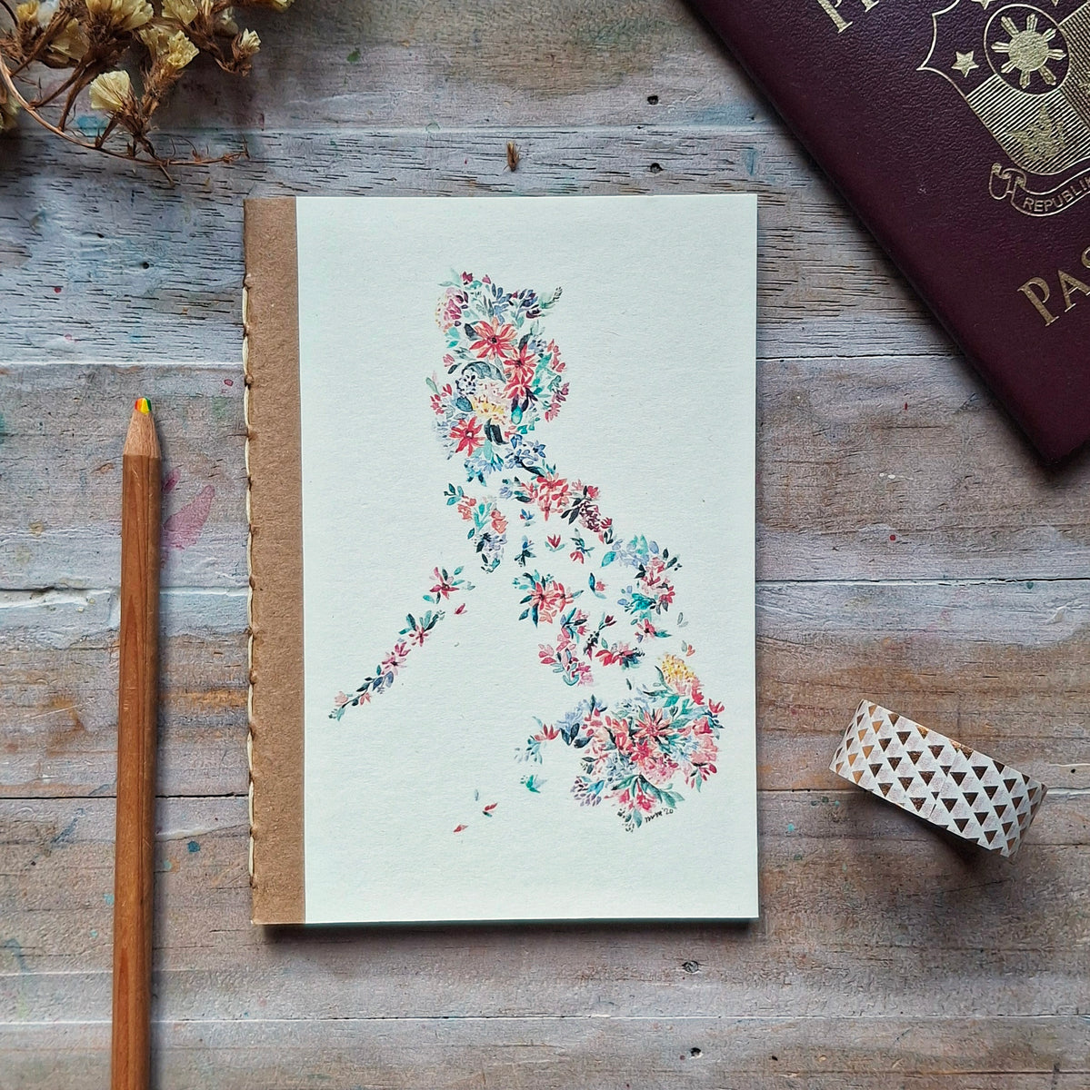 Santan Let Hope Bloom handsewn Pocket Notebook – KaliweteCreatives
